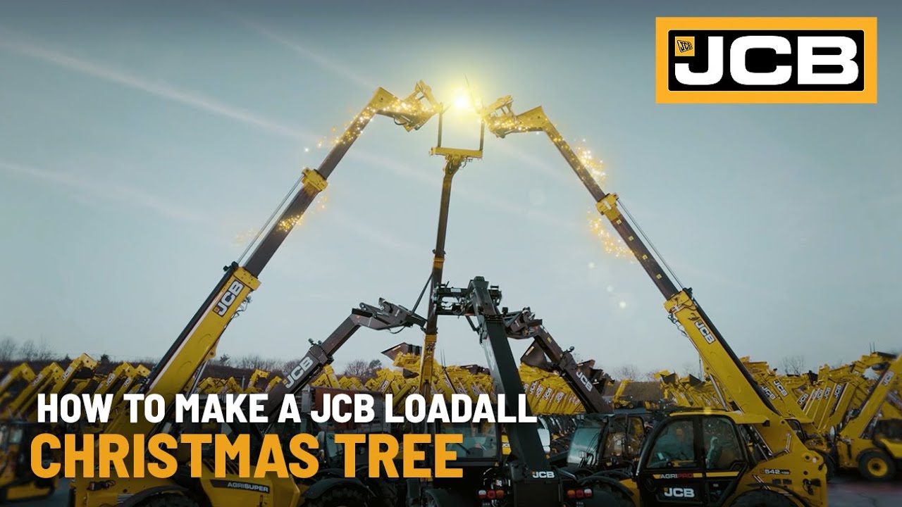Creating a Christmas tree with JCB Loadalls - YouTube