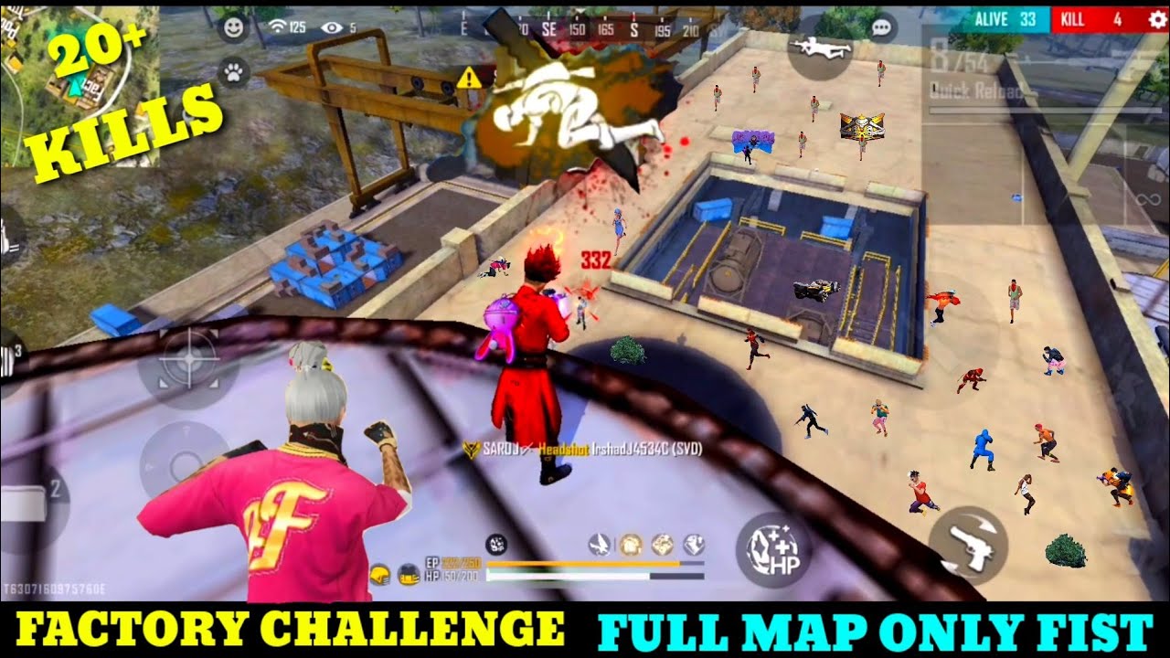 free fire factory full map fist challenge - ff fist fighting in Factory ...