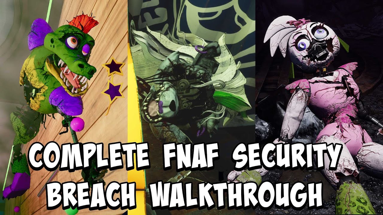 Complete FNAF Security Breach Walkthrough! | All Presents, Bags ...