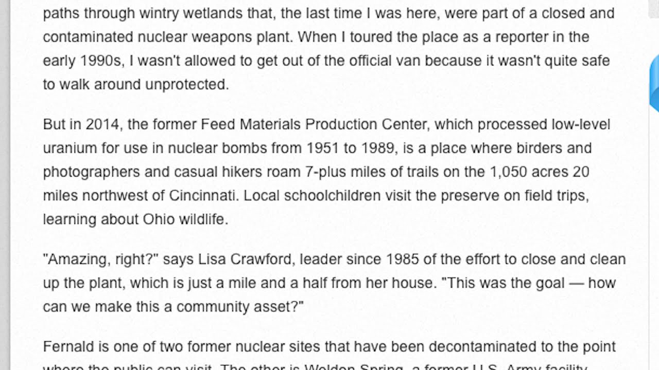 Fernald Preserve Nuclear Weapons Plant part 1 of 3 - YouTube