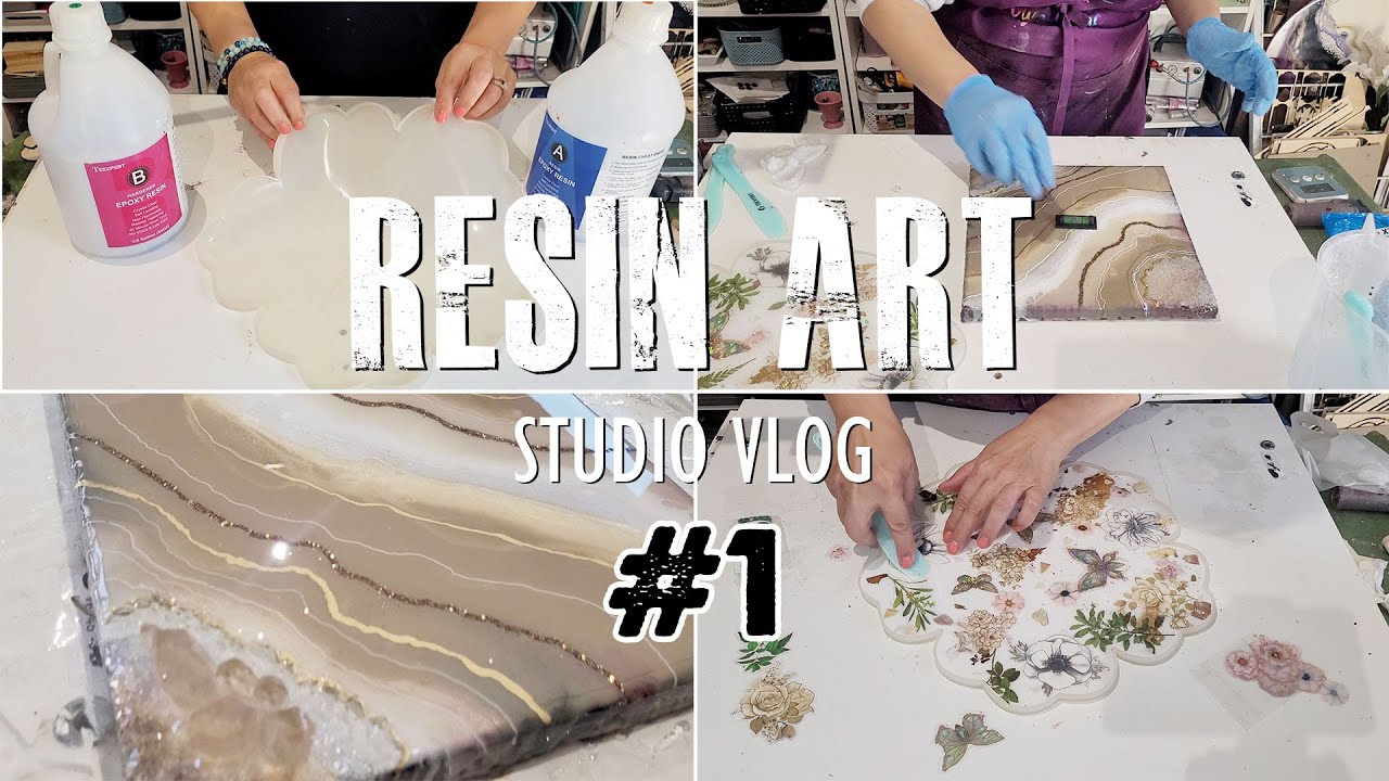 Resin Art Studio VLOG #1 | Getting the lazy out of a DIY epoxy resin ...