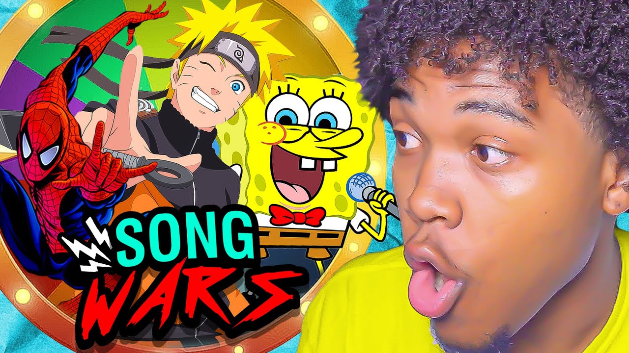 Song Wars but Artists Rap as Random TV Characters! - YouTube