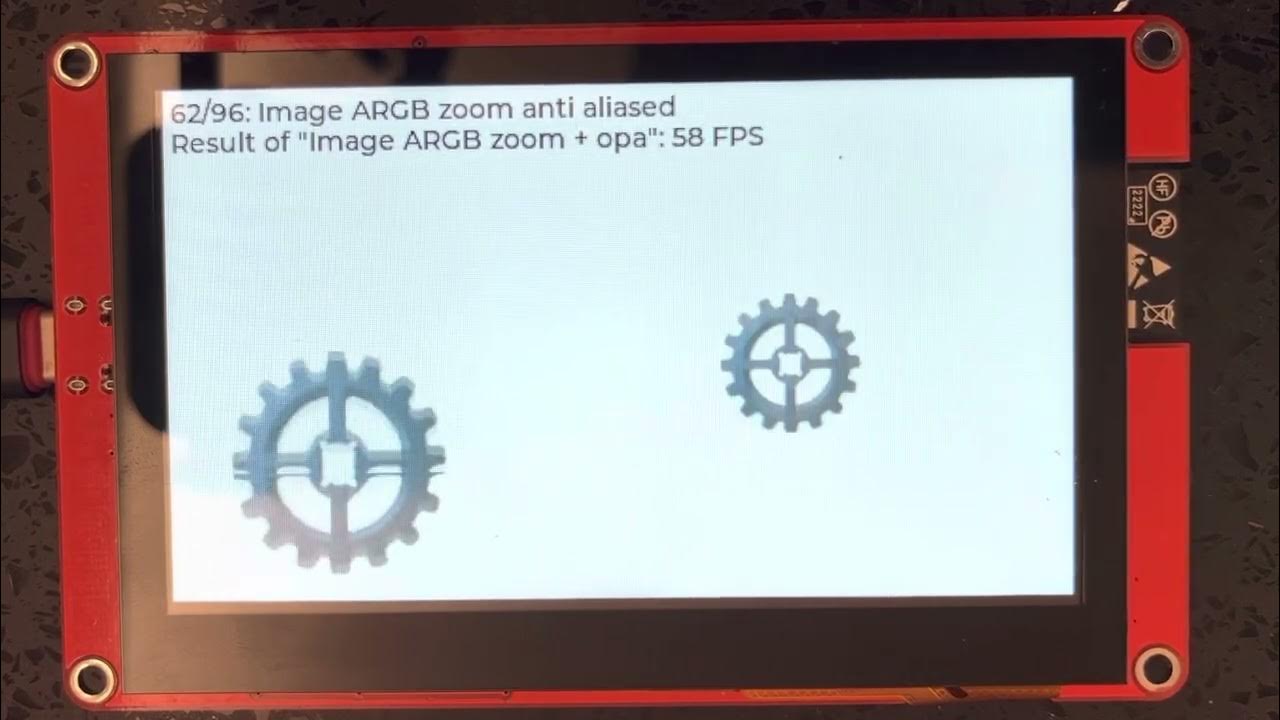 Arduino_GFX ESP32-4827A043 LVGL Benchmark - YouTube