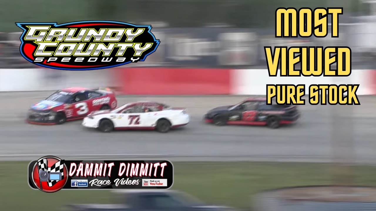 6 16 2023 Grundy County Speedway Pure Stock Feature #1 - YouTube