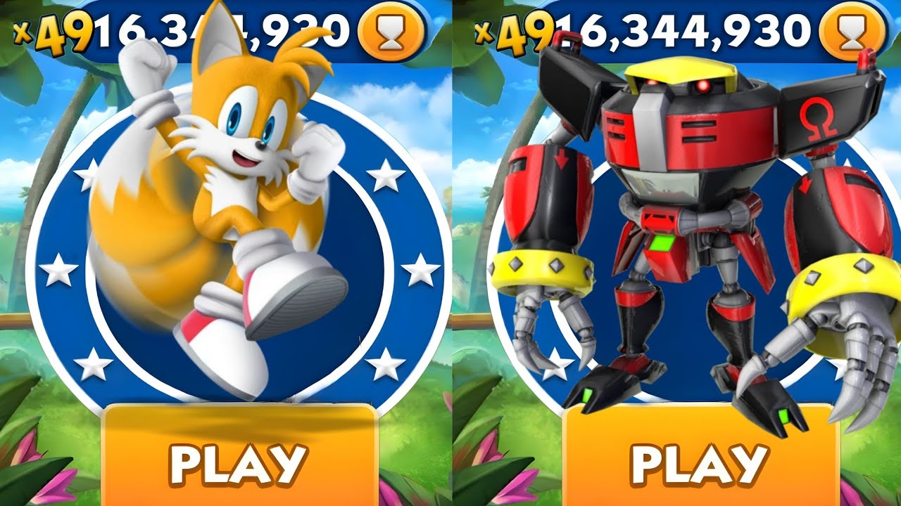 Sonic Dash - Animation Tails VS Omega Dash _ Movie Sonic vs All Bosses ...