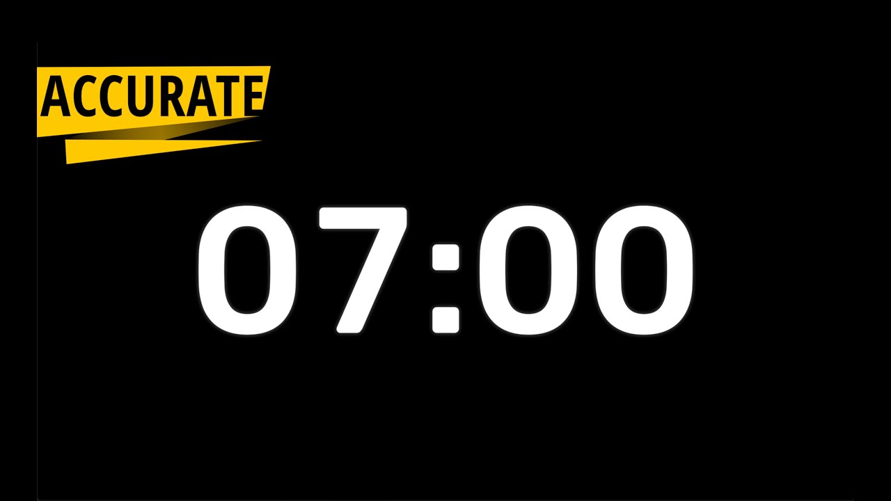 Timer 7 Minute Countdown for Focus, Study, Workout, Meditation, Break ...