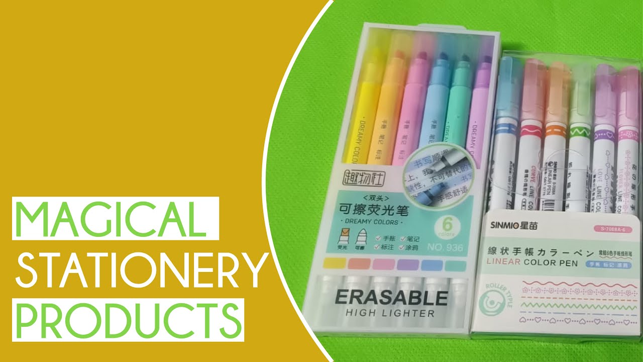 Linear Color Pens | Roller Tip stamp pens | Removeable Highlighter | My ...