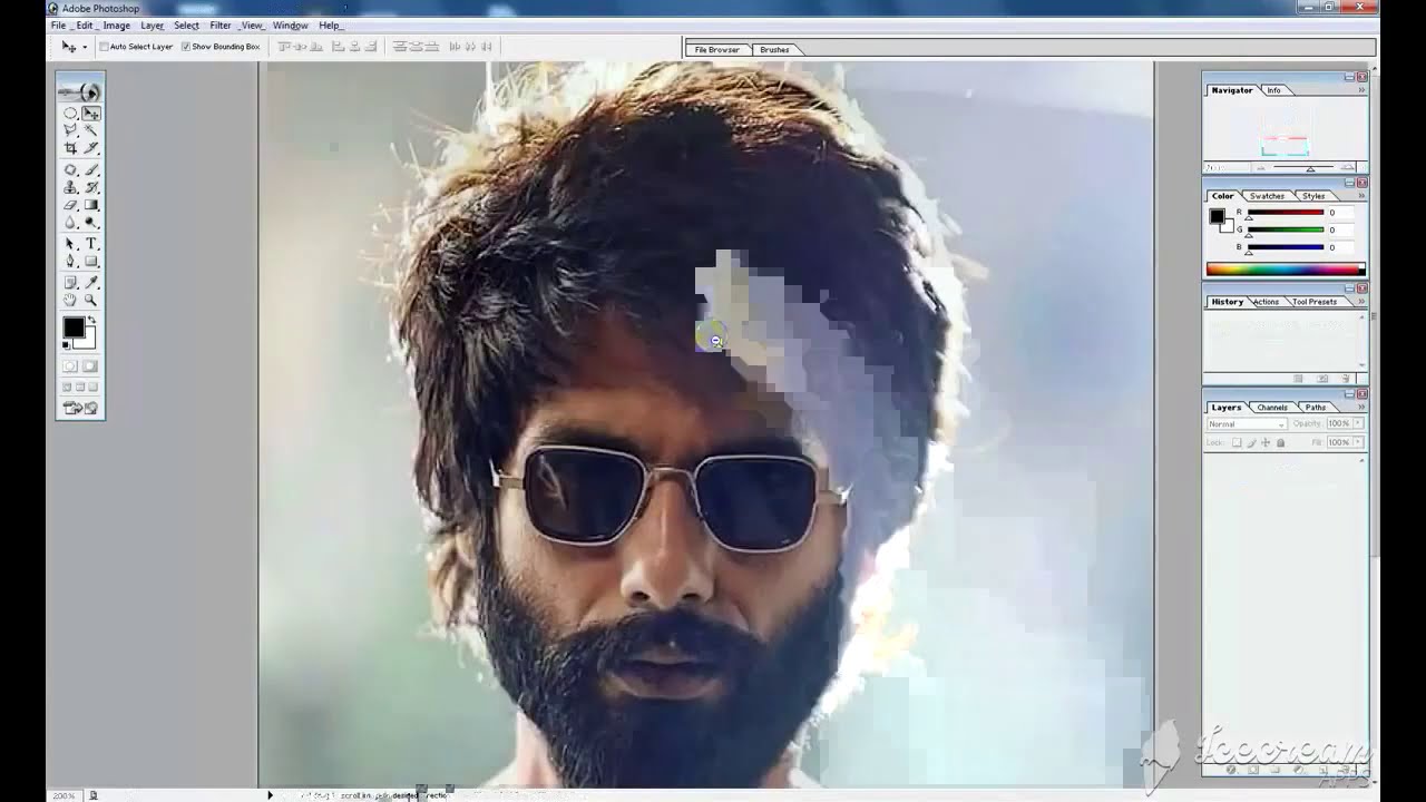 How to make threshold effect in Adobe Photoshop 7.0 | 3 Stars graphics ...