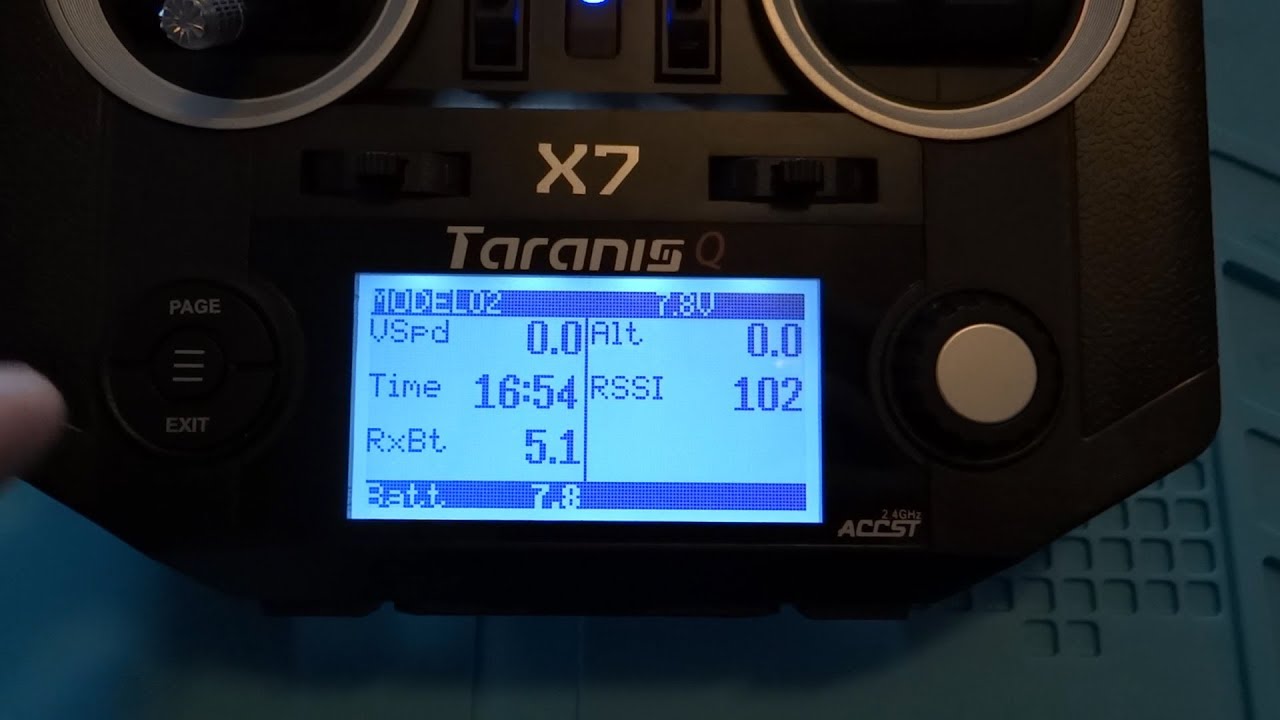FrSky Taranis Q X7 Transmitter telemetry vario receiver G-RX8 - YouTube