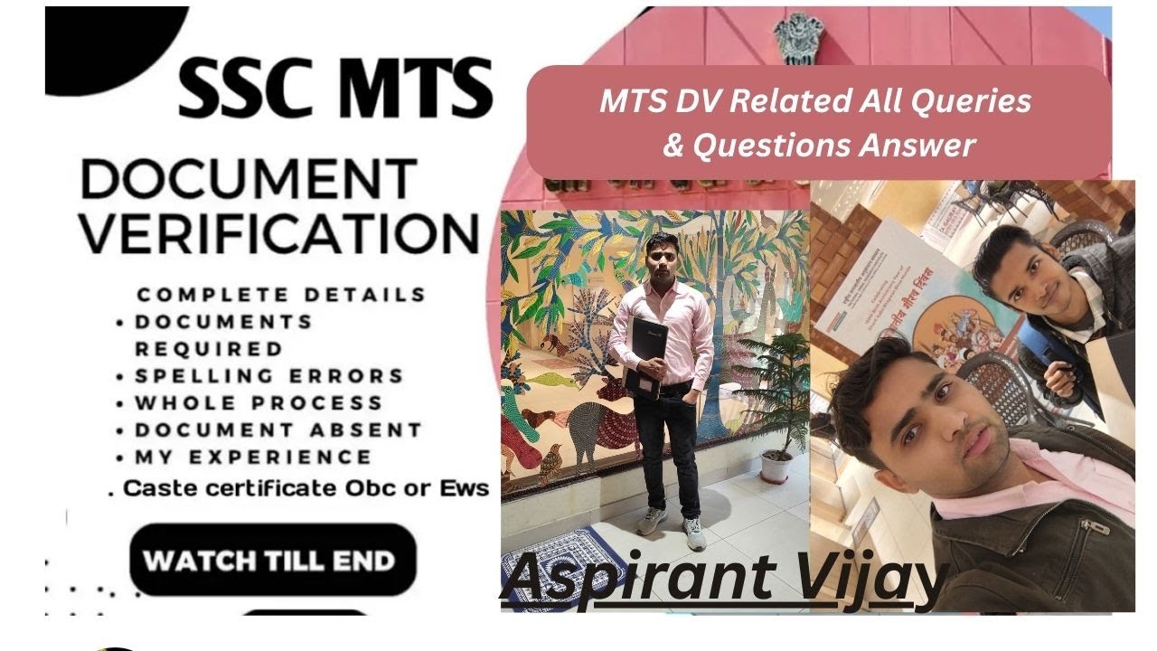 🎯 SSC MTS 2024 DV Experience SSC MTS Document Verification related ...