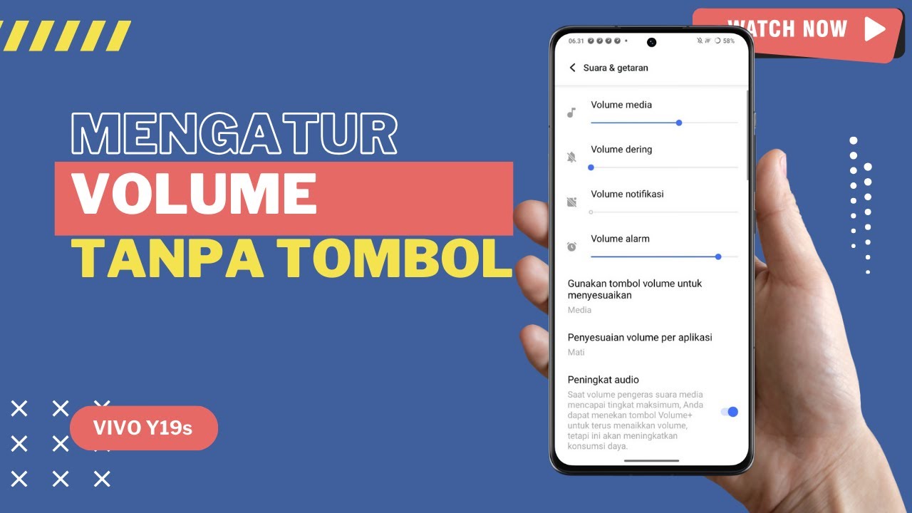 Cara Mengatur Volume Tanpa Tombol di Hp vivo Y19s - YouTube