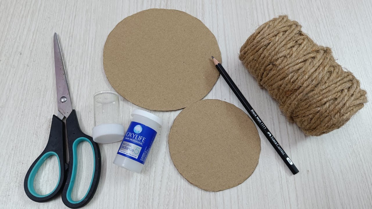 சணல் கையிரும் Cardboard ம் வச்சி ஈஸியா ஒரு கிராஃப்ட் பண்ணலாமா😀/craft ...