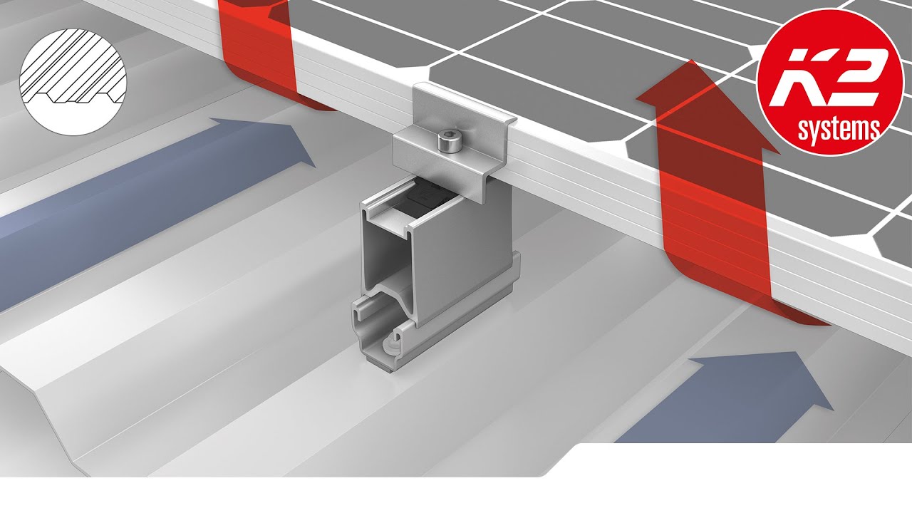 K2 Systems RailUp: Verbesserte Hinterlüftung für Photovoltaik-Module (einfach erklärt) - YouTube