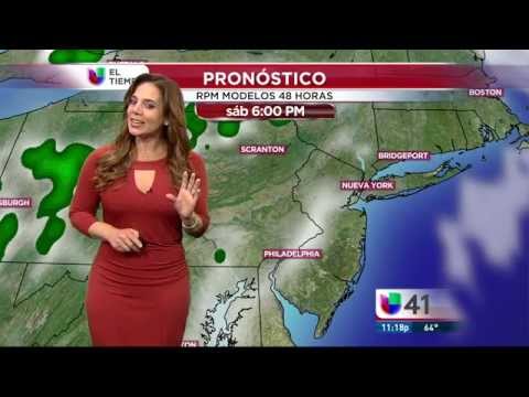 Nilda Rosario Beautiful weather lady in red 5/16/14