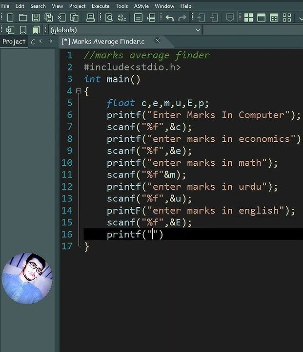 C Programming | Marks average finder | Coding With Sohail | - YouTube