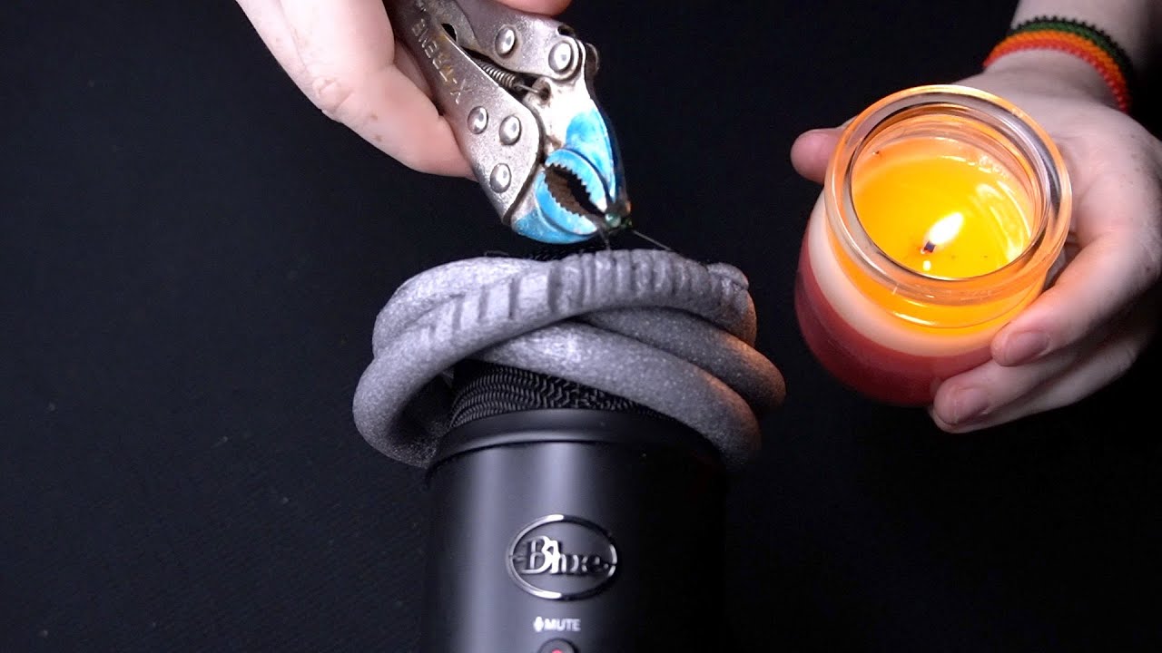 Burning and cutting a HOT mic ASMR - YouTube