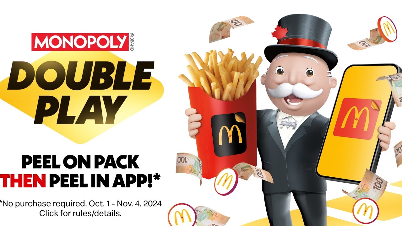 Mcdonald's Canada Monopoly Double Play Oct 1-Nov 4 2024 - YouTube