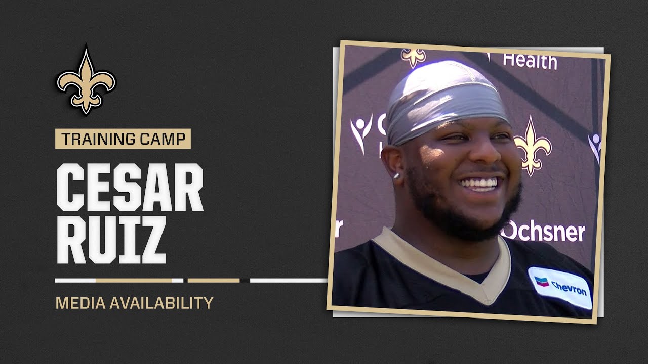 Cesar Ruiz on Advice for New Lineman, Padded Practices | Saints ...