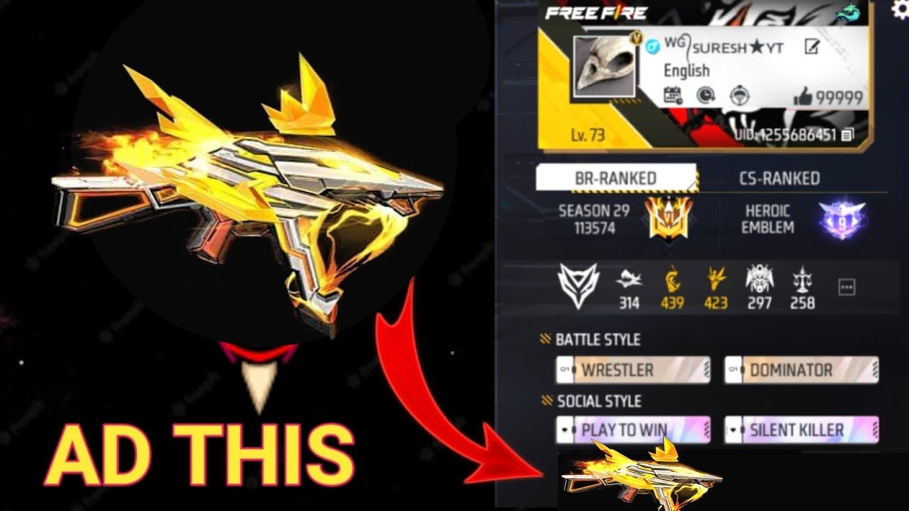 FREE FIRE BIO ME UMP GUN SIGNATURE KESE LAGAYE | FF BIO COLOUR CODE # ...