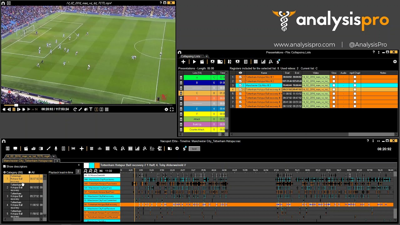 Nacsport Tips - Presentation Window - Collapse Lists, Favourite Angles ...