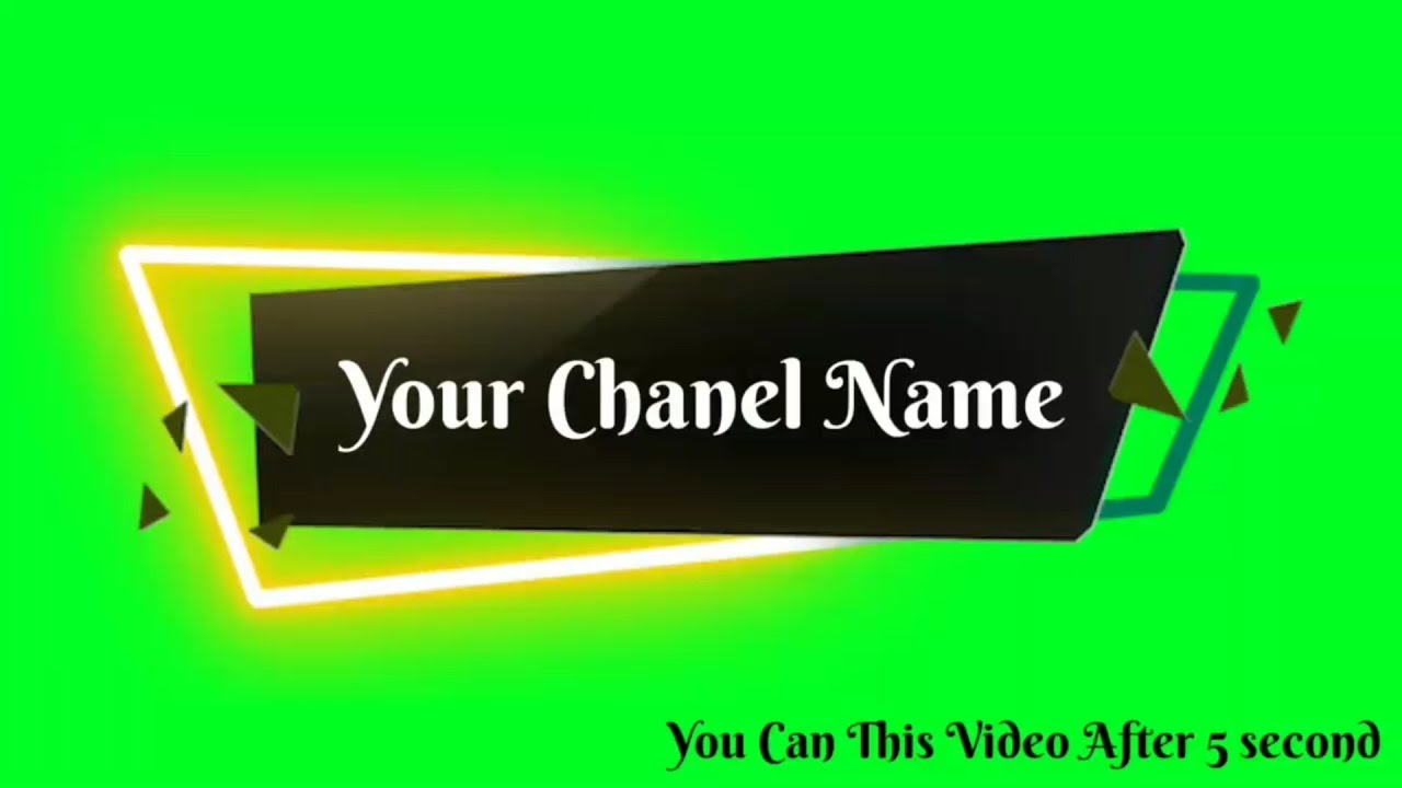 Channel Host Name Template Green Screen 2021 || No Coyrigjt Green ...