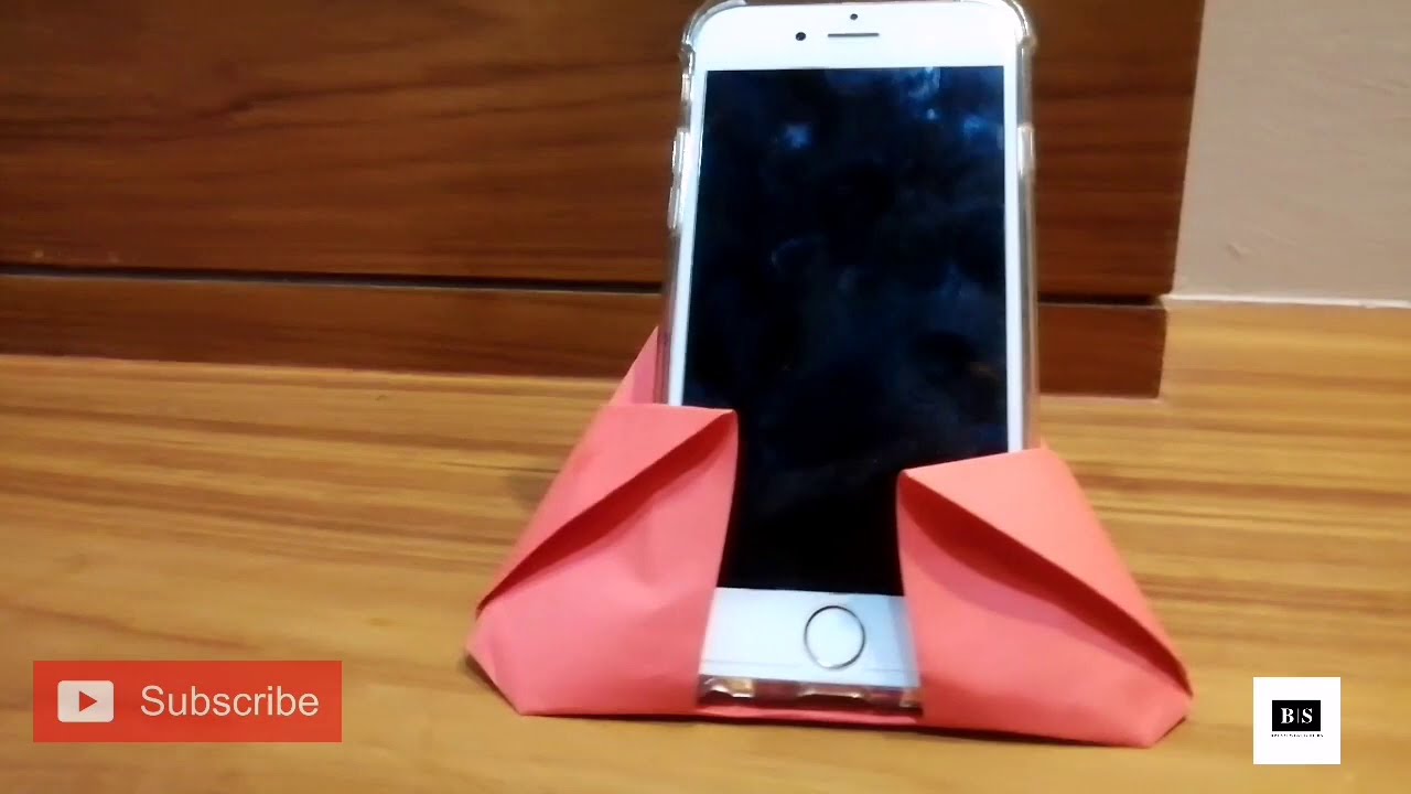 how to make mobile stand with paper/Dream world of BS - YouTube