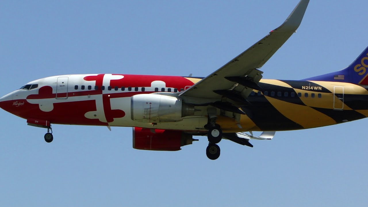 Southwest "Maryland One"' Boeing 737 Landing @ BWI - YouTube