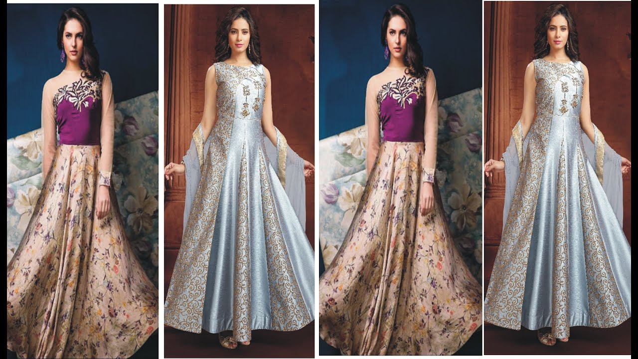 New 2020 Silk Gawn Design Silk Fabric ideas Gawn & Long Frock ...