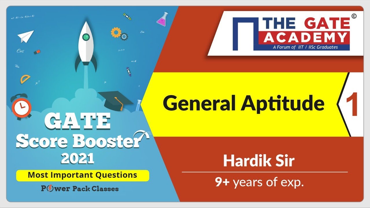 Part 1 | General Aptitude GATE Questions | GATE Score Booster | GATE ...