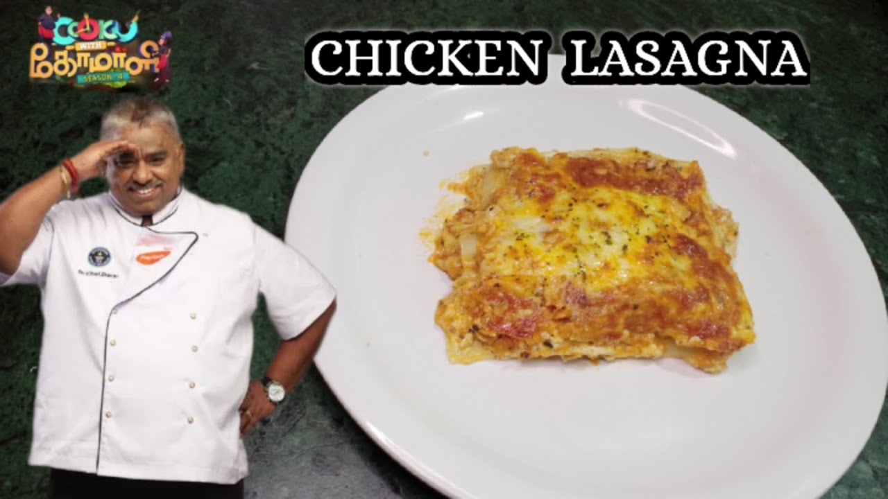 CHICKEN LASAGNA | Cook With Comali Season 4 Chef Damu Appa Recipe ...