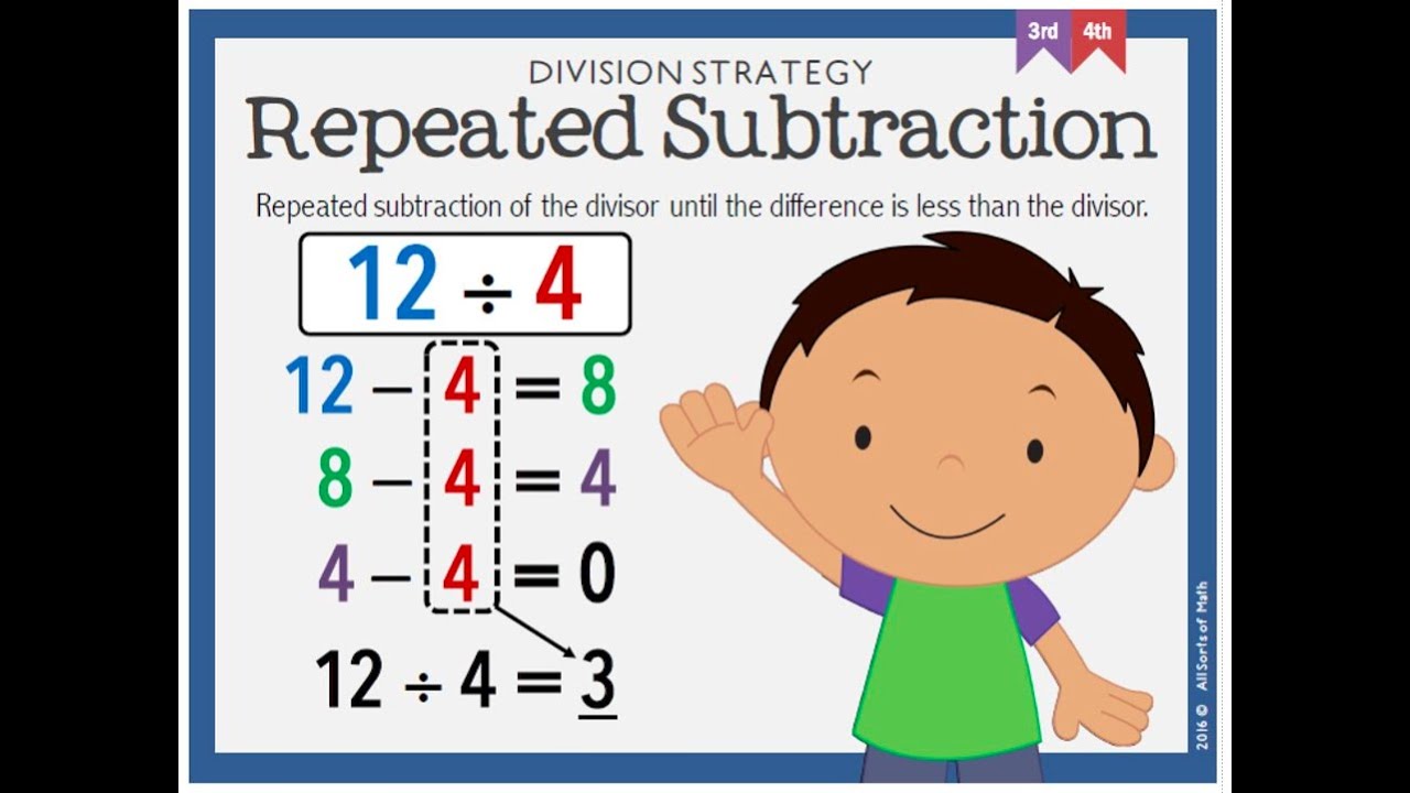 Division The Repeated Subtraction Strategy YouTube