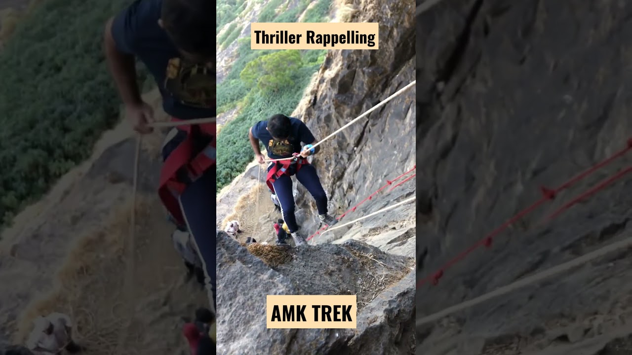 Rappelling at AMK Trek in Sahyadri |#rappeling #amk #trekking # ...