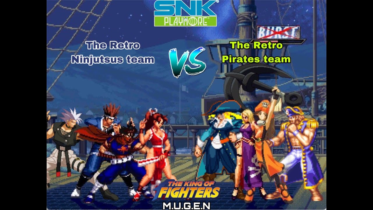 KOF MUGEN - The Fighting Retro Ninjutsus team VS The Fighting Retro ...