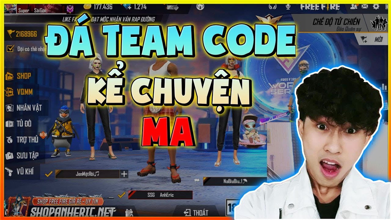 Free Fire | Đá team code ff kể chuyện ma | cái kết Anh Eric gặp ma trên ...