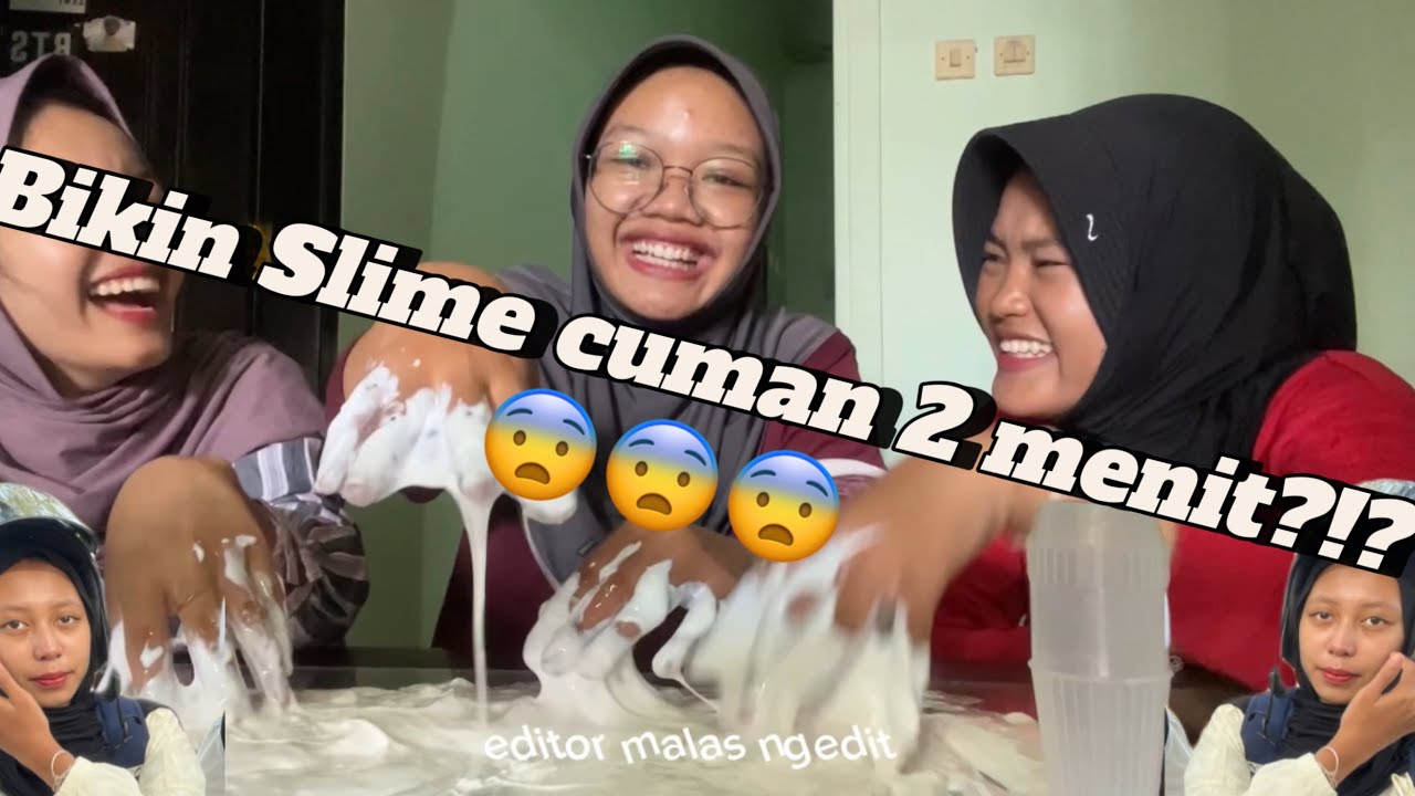 tutorial bikin slime cuman 2 menit ala ekpeu 🤗 100% berhasil anti gagal ...