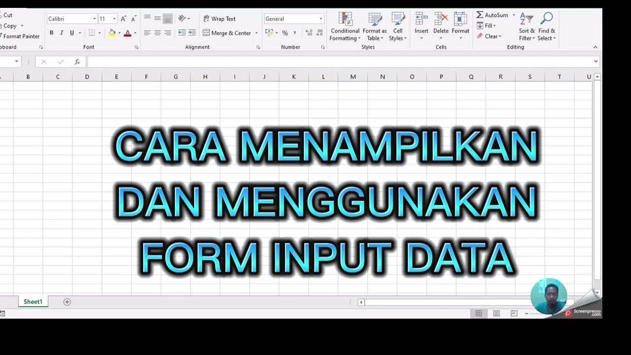 Mudahnya Menggunakan Form Input di Excel - YouTube