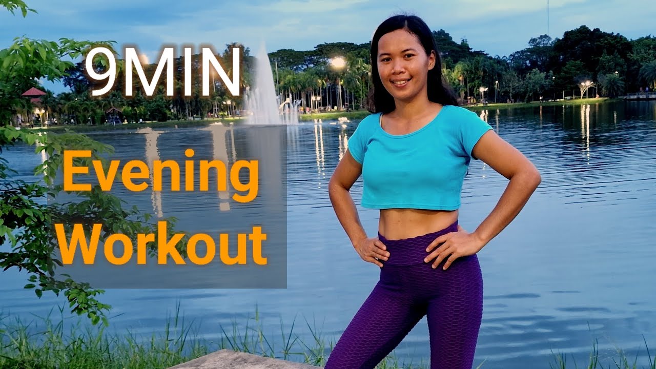 9MIN full body EVENING WORKOUT// FULL BODY NO EQUIMENT #eveningworkout ...
