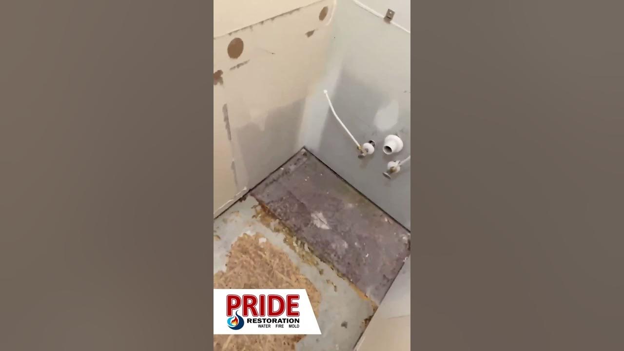 Bathroom Flood Water Damage | Pride Restoration of NC - YouTube