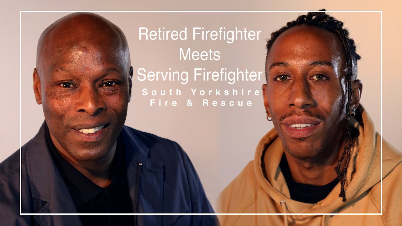 Retired firefighter meets serving firefighter - YouTube