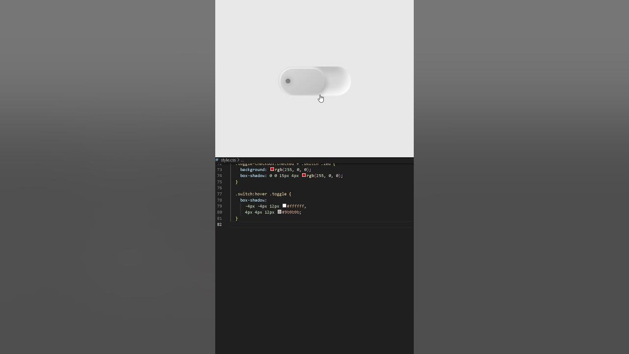 3d Switch In Css😍programming Coding Css Htmlcss Shorts Trending