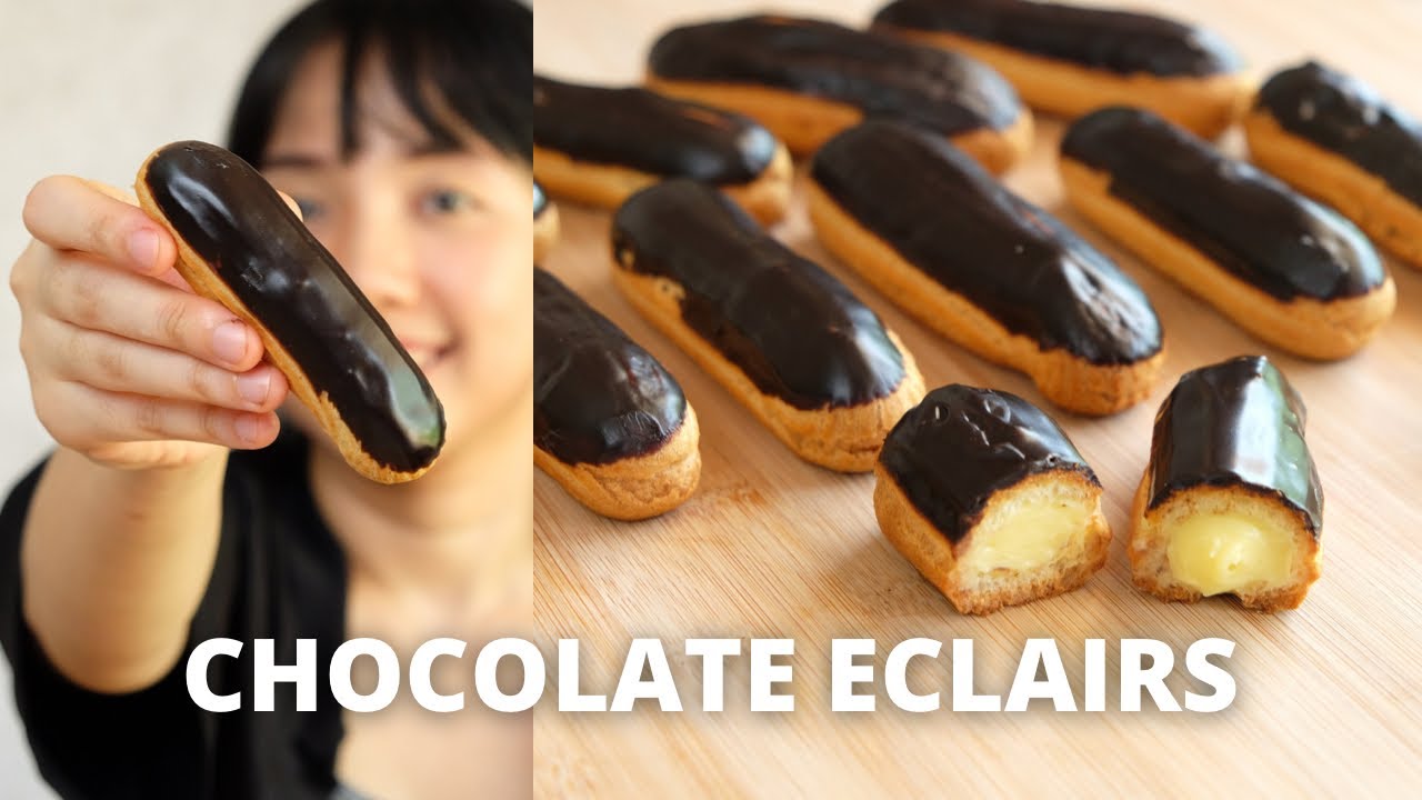 Pasti jadi! VANILLA CHOCOLATE ECLAIR! - YouTube