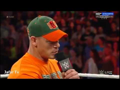 John Cena attacks Jon Stewart   WWE Raw August 24 2015
