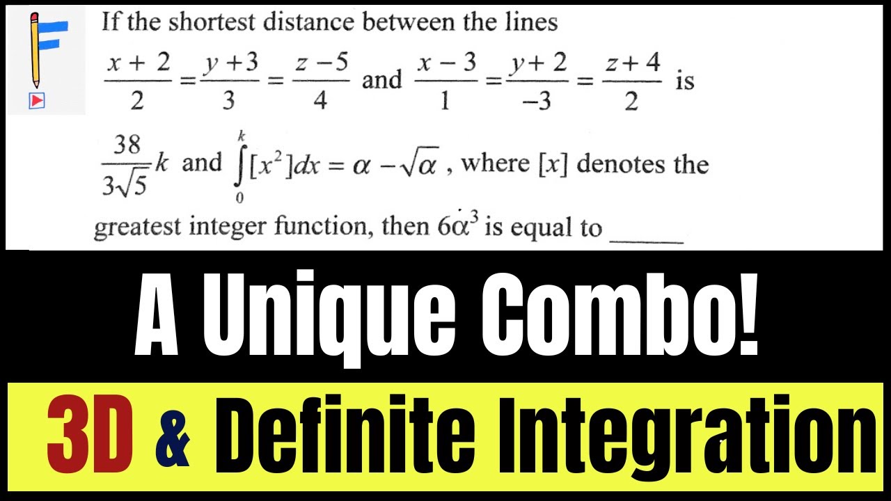 JEE Mains 2024: 3D Geometry + Definite Integration in One Question ...
