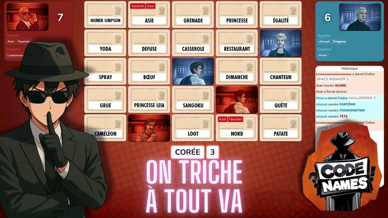 🕵️ On TRICHE à TOUT VA - CODE NAMES - YouTube