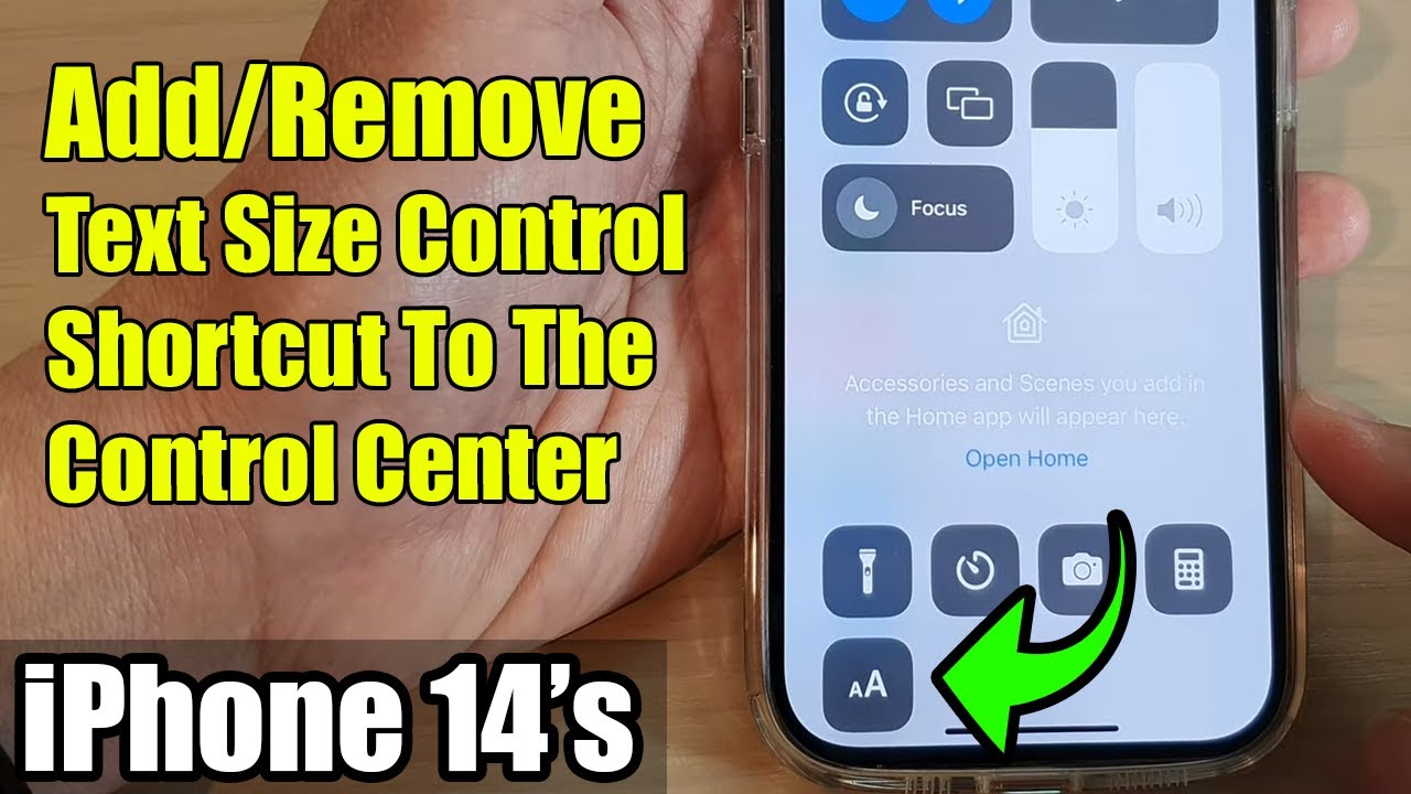 iPhone 14's/14 Pro Max: How to Add/Remove Text Size Control Shortcut To The Control Center - YouTube