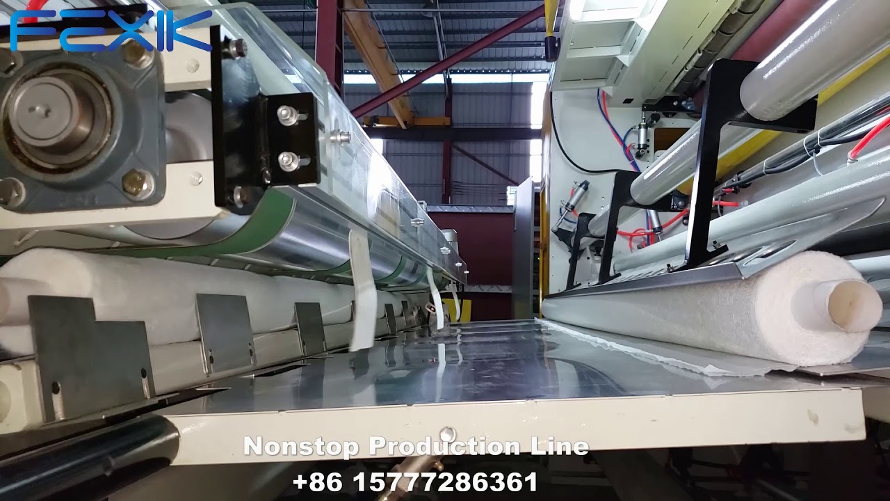 Nonstop Production Line Log Saw cutting machine Non-stop rewinder ...