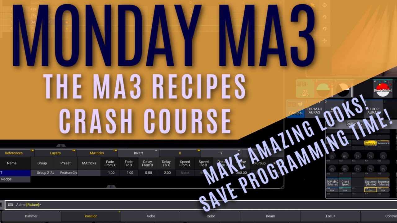How To Make And Use MA3 Recipes! Create Amazing Effects & Transitions ...