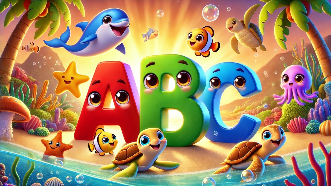 Fun ABC Sea Animals Song Learning For Preschoolers | Nursery Rhymes ...