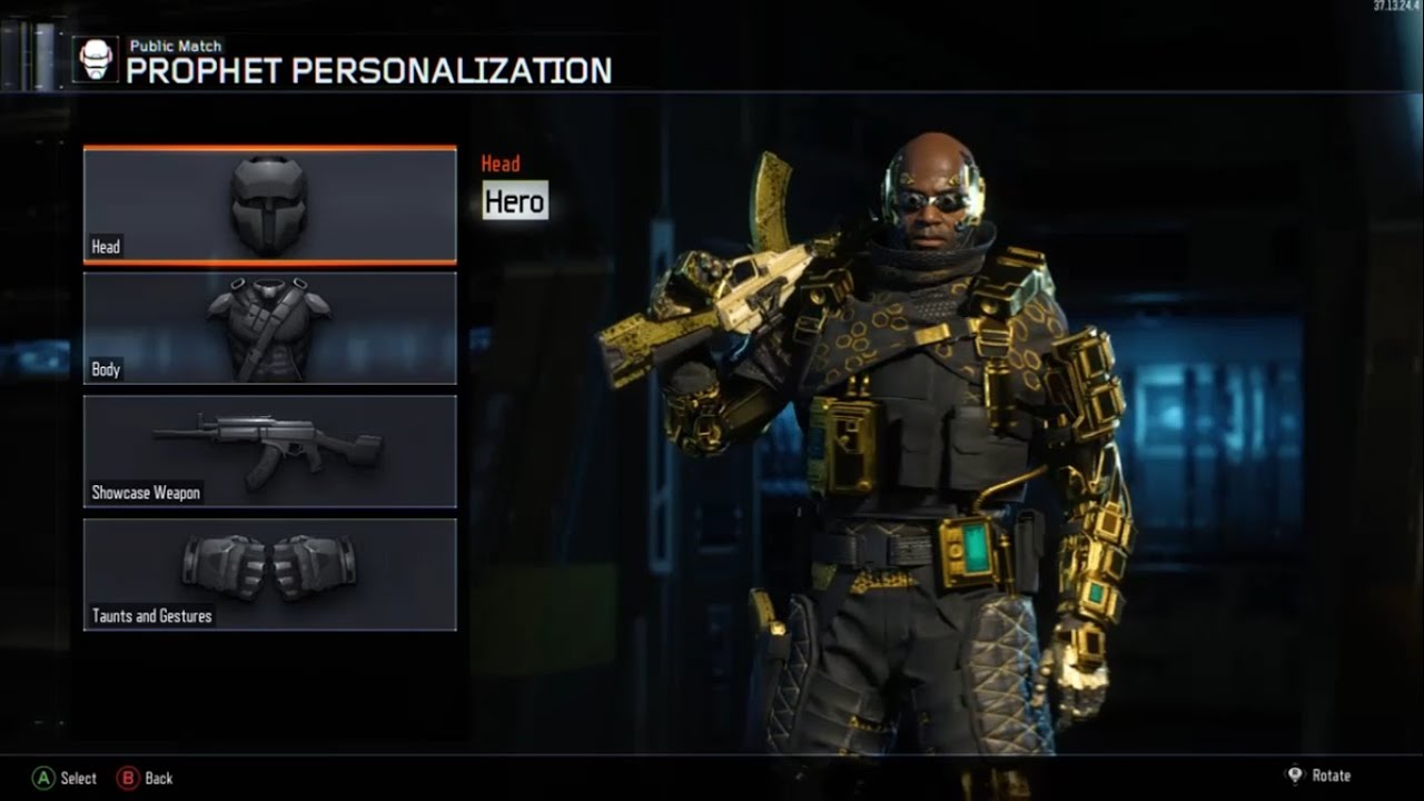 PROPHET Gold HERO Armor GAMEPLAY Black Ops 3 - YouTube