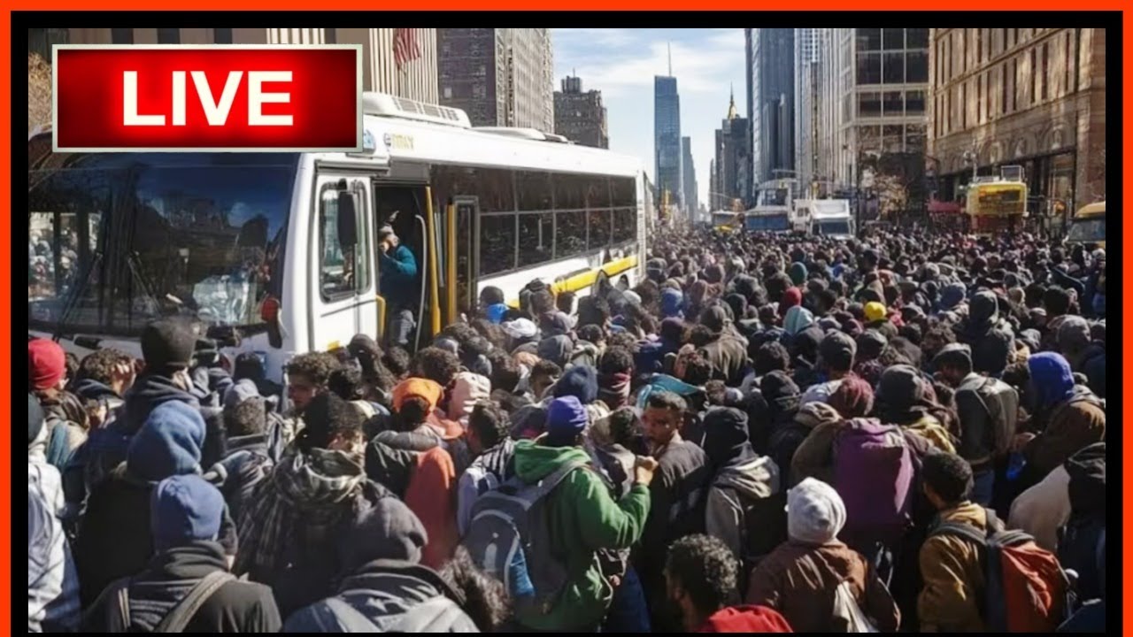 LIVE!! Thousands FLEE to NYC: The Migrant Crisis Explained - YouTube